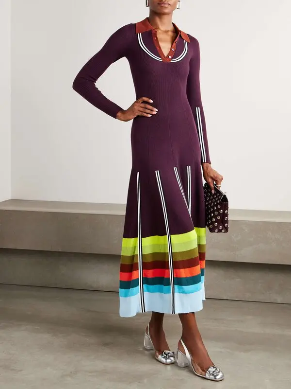 burgundy striped dress Velora Burgundy Pinstripe Blazer Dress – Ellaé Lisqué main image 0