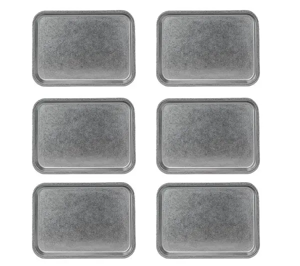 10 STRAWBERRY STREET Set Of 6 Moab Dinnerware, 8x11' Rectangle - One-color
