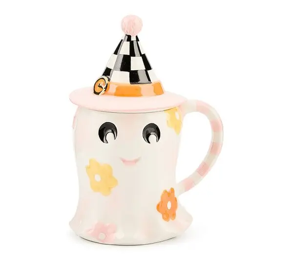 MACKENZIE-CHILDS Hocus Pocus Ceramic Lidded Mug