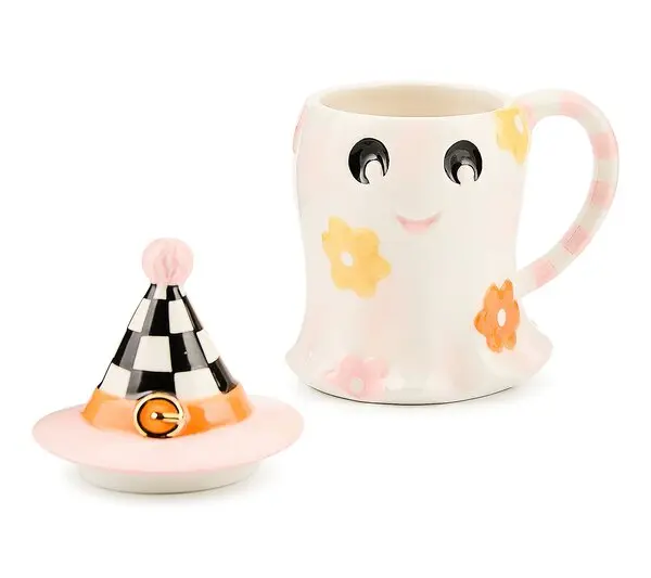 MACKENZIE-CHILDS Hocus Pocus Ceramic Lidded Mug