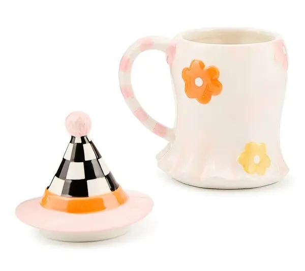 MACKENZIE-CHILDS Hocus Pocus Ceramic Lidded Mug