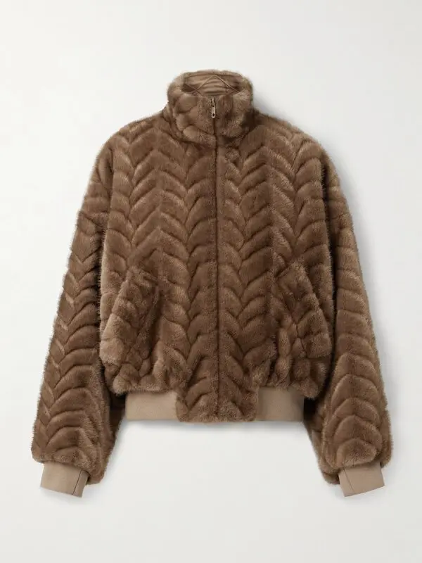 Balenciaga Embossed Fleece Bomber Jacket