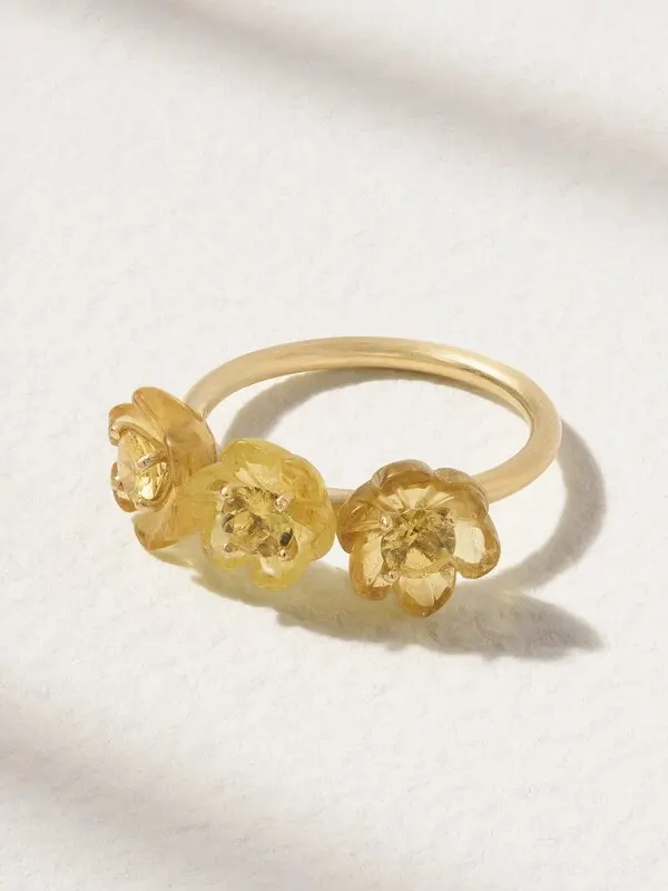 Irene Neuwirth Botanical 18-karat & Beryl Ring - Gold