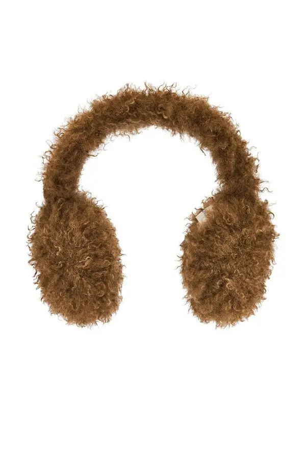 Moncler Faux Fur Earmuffs - Cognac