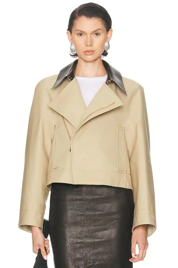 Givenchy Short Zipped Caban Jacket - Beige