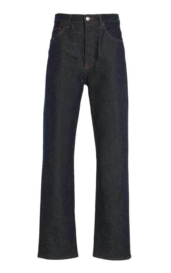 HOUSE OF DAGMAR Stretch Mid-rise Straight-leg Jeans - Blue