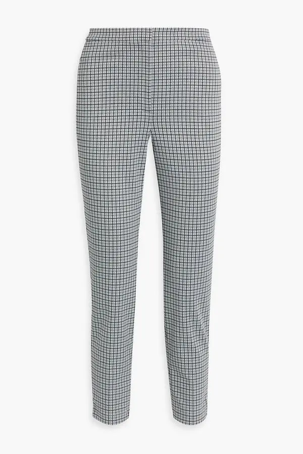 Theory Checked Jacquard Tapered Trousers