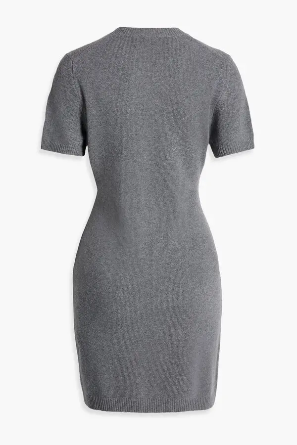 Theory Wool And Cashmere-blend Mini Dress - Anthracite