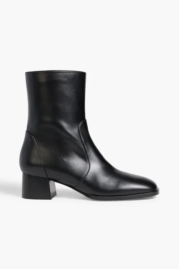 STUART WEITZMAN Nola Leather Ankle Boots - Black