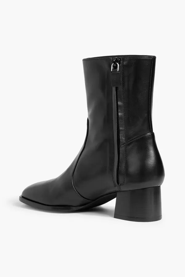 STUART WEITZMAN Nola Leather Ankle Boots - Black
