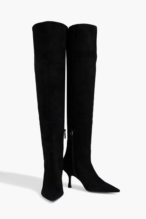 STUART WEITZMAN Suede Over-the-knee Boots - Black