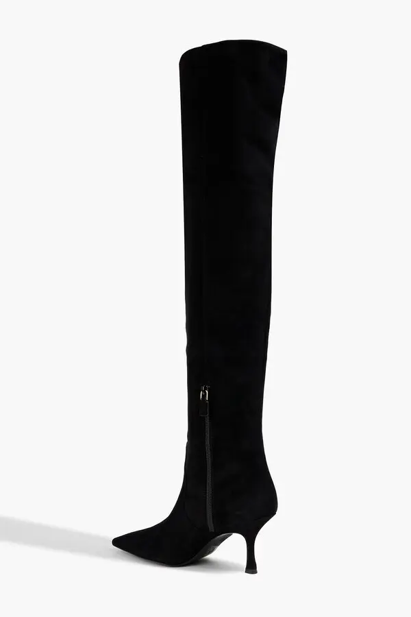STUART WEITZMAN Suede Over-the-knee Boots - Black