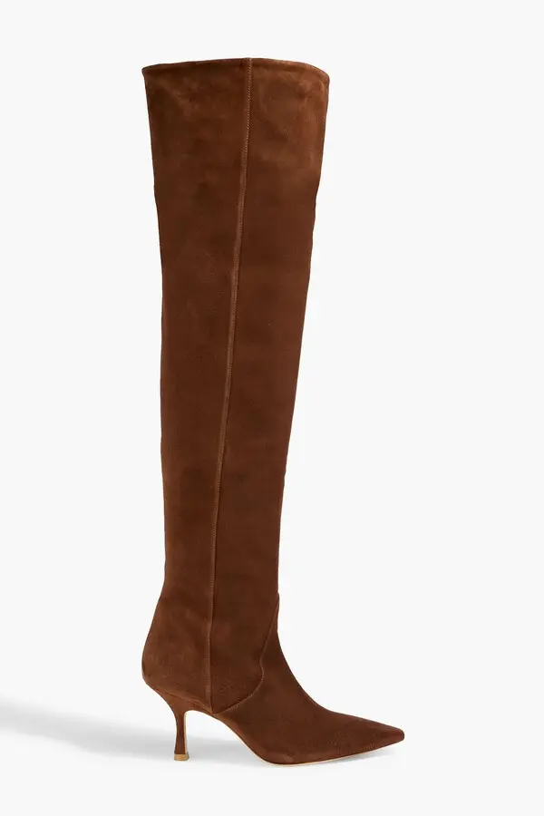 STUART WEITZMAN Naomi 75 Suede Over-the-knee Boots - Brown