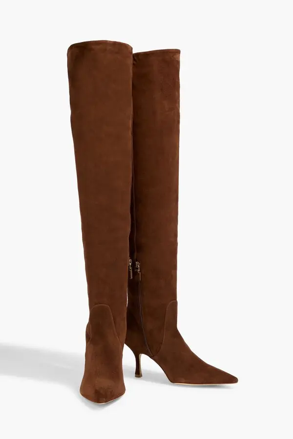STUART WEITZMAN Naomi 75 Suede Over-the-knee Boots - Brown