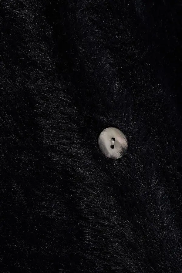 Vince Brushed Knitted Cardigan - Black