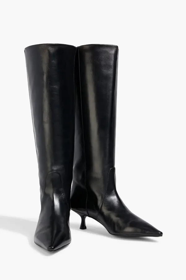 STUART WEITZMAN Naomi 50 Leather Knee Boots - Black