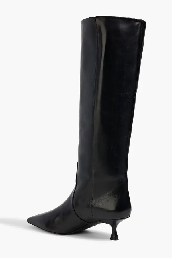 STUART WEITZMAN Naomi 50 Leather Knee Boots - Black