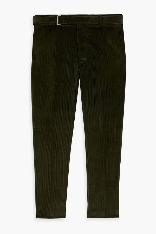 Officine Générale Hoche Belted Cotton-corduroy Pants