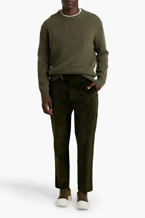 Officine Générale Hoche Belted Cotton-corduroy Pants