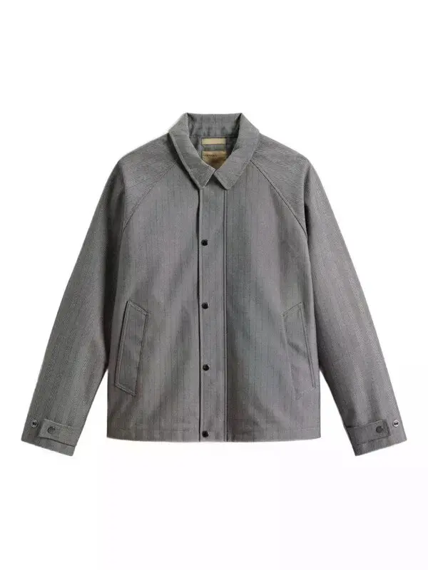 Woolrich Herringbone-pattern Button Jacket