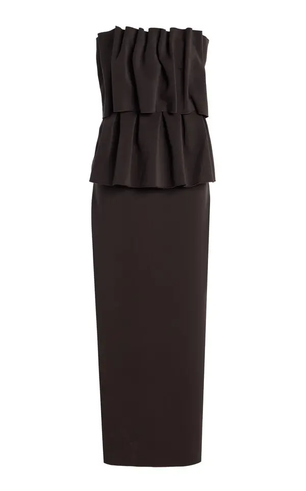 HOUSE OF DAGMAR Sculpted Maxi Dress - Brown