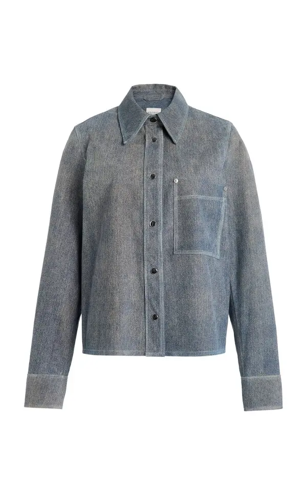 Closed Denim-printed Suede Shirt Jacket