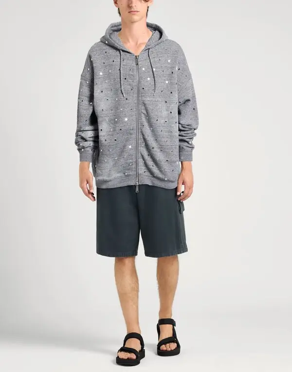 Dsquared2 Cotton Blend Embellished Zip-up Hoodie