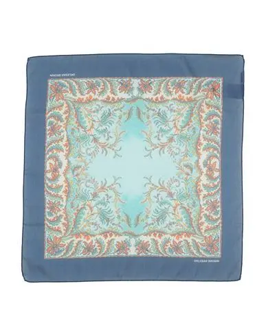 Orlebar Brown Scarf Turquoise Cotton, Silk - Blue