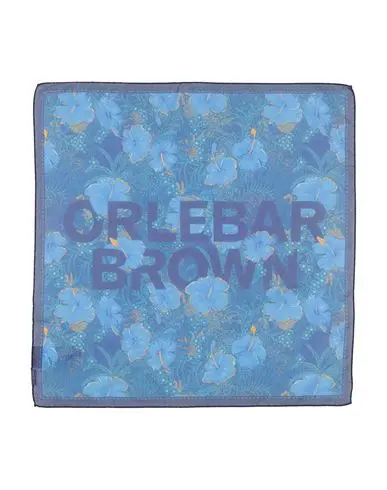 Orlebar Brown Scarf Bright Cotton, Silk - Blue