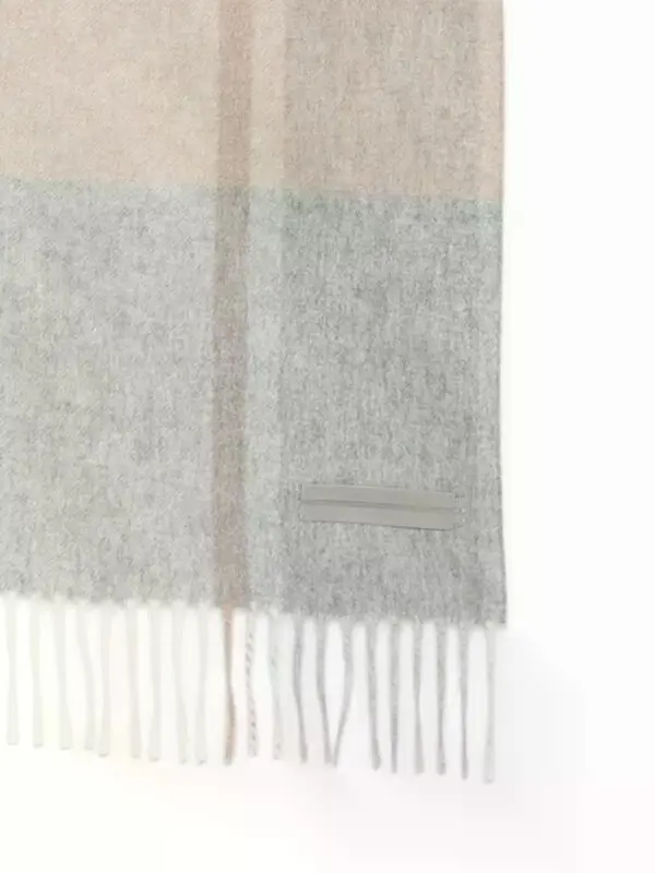 Zegna Checked Fringed Scarf