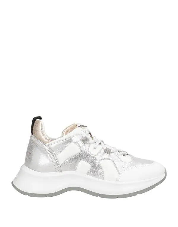 Hogan Leather Chunky Sneakers - Silver