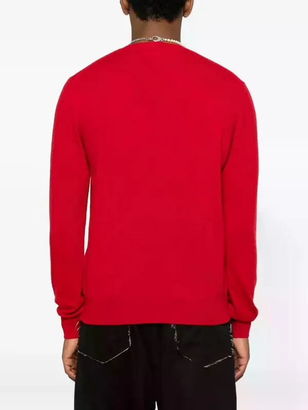 Play Comme Des Garcon Heart-emblem Cardigan - Red