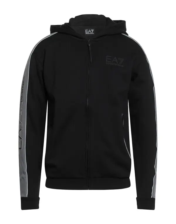 EA7 Cotton-blend Fleece Zip-up Hoodie