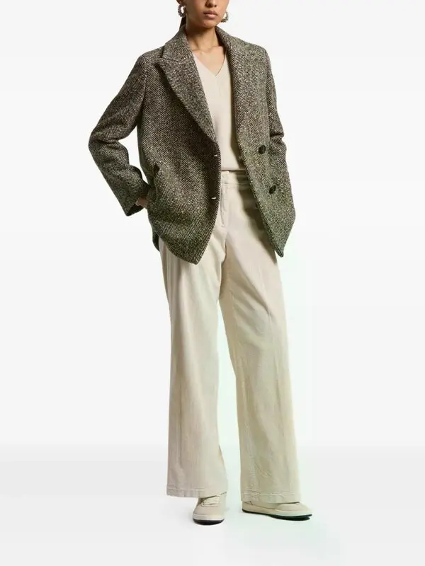 Peserico Herringbone Tweed Coat