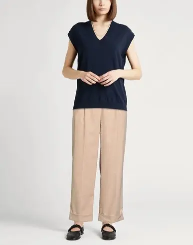 Peserico Straight-leg Flannel Trousers With Crystal Embellishments