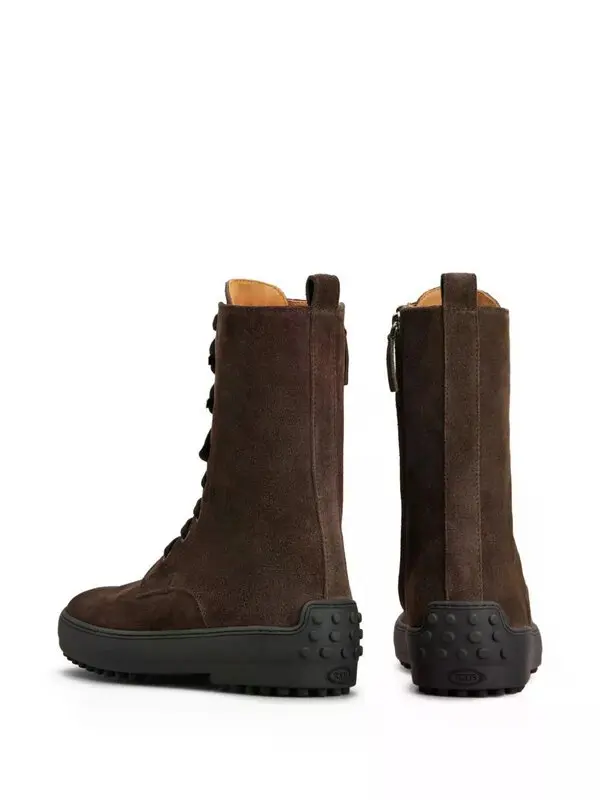 TOD'S Suede Gommino Ankle Boots - Brown