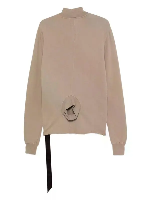 Rick Owens Mock-neck Frayed-hem Sweater