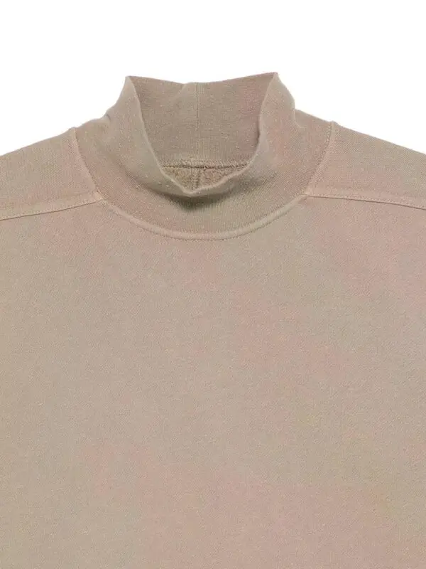 Rick Owens Mock-neck Frayed-hem Sweater