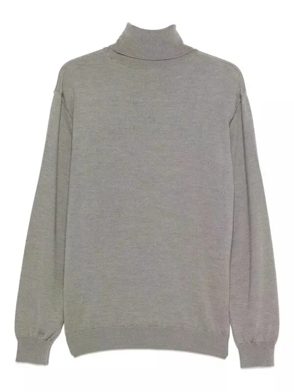 Paul & Shark Turtleneck Wool-silk Sweater - Grey