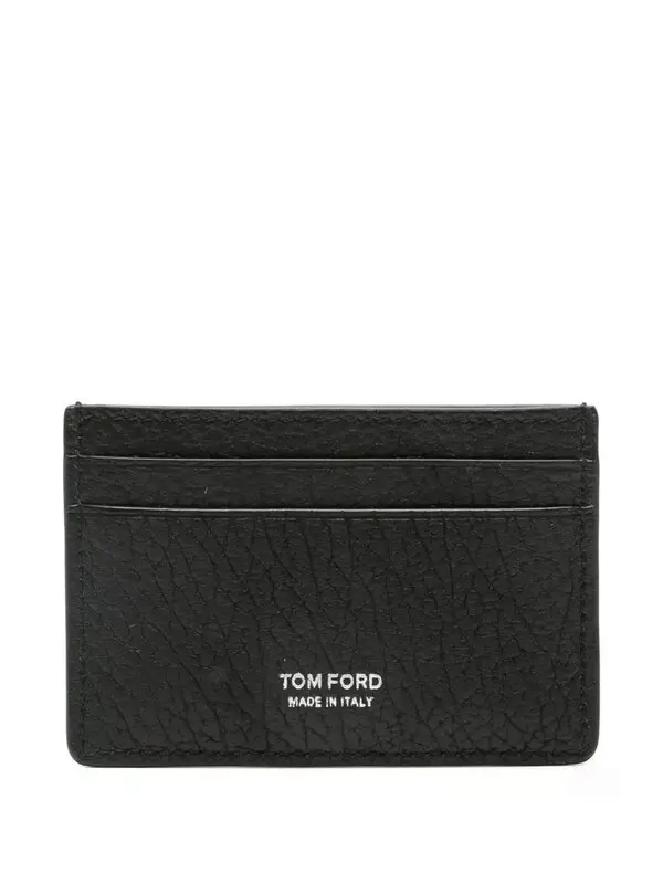TOM FORD Leather Card Holder - Black