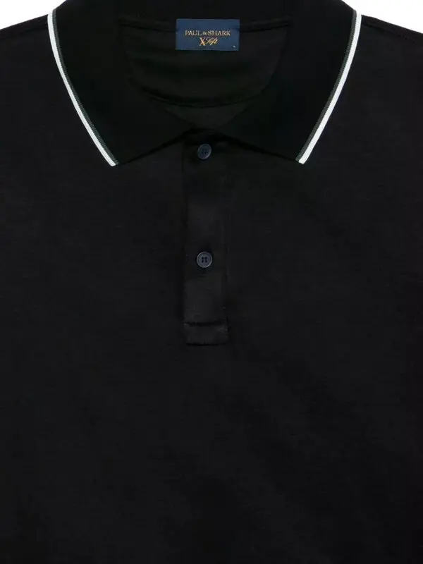 Paul & Shark Tipped-collar Polo Shirt - Black