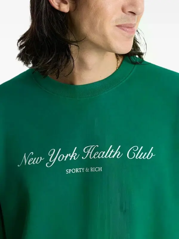 SPORTY & RICH Cotton Sweatshirt - Green