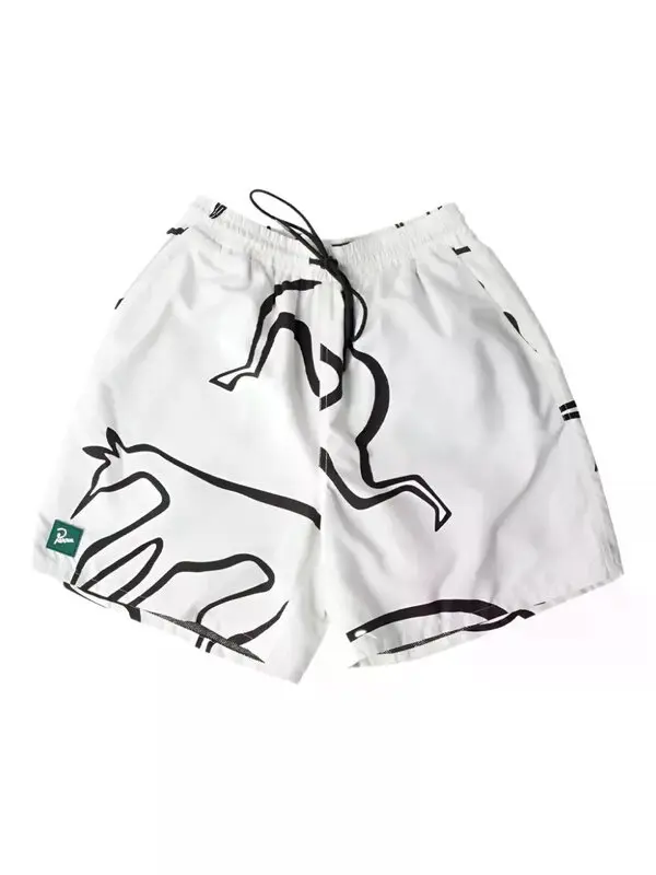 PARRA Printed Swim Shorts - White