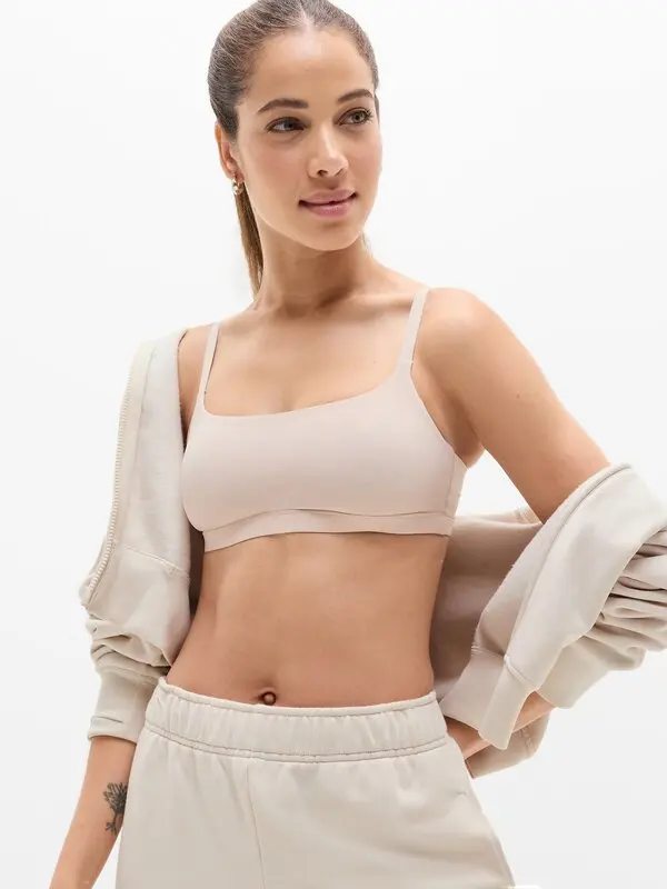 Athleta Bodymove Scoop Bralette A-c - Sand Beige