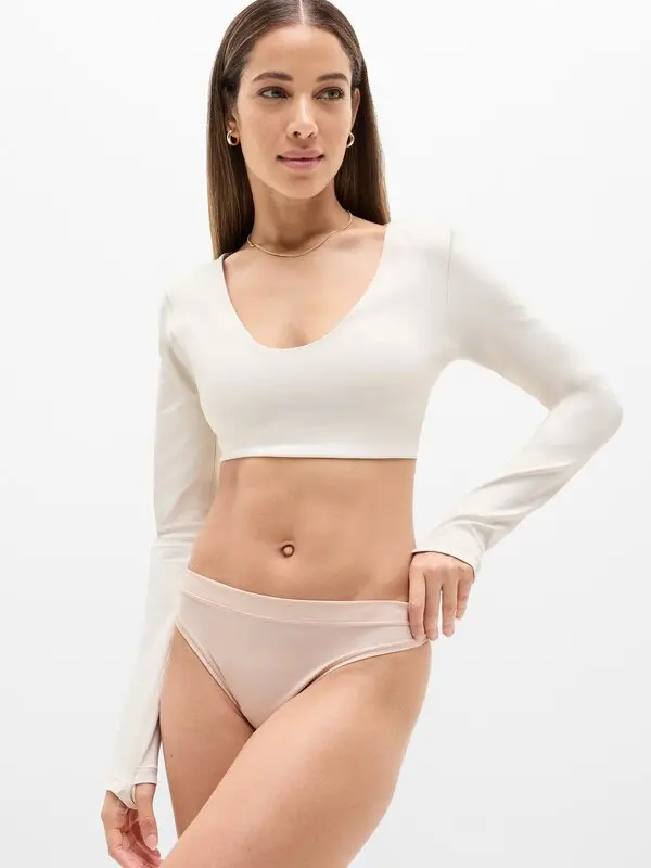 Athleta Bodymove Thong - Sand Beige