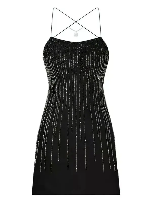 Amiri Embellished Halter-neck Mini Dress