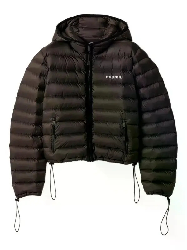 Miu Miu Hooded Padded Jacket - Brown