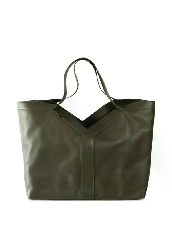 Saint Laurent Double-handle Leather Tote Bag - Grey