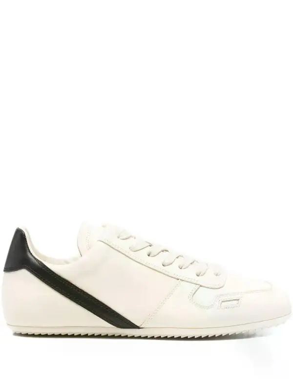 Rick Owens Leather Lace-up Sneakers - Neutrals