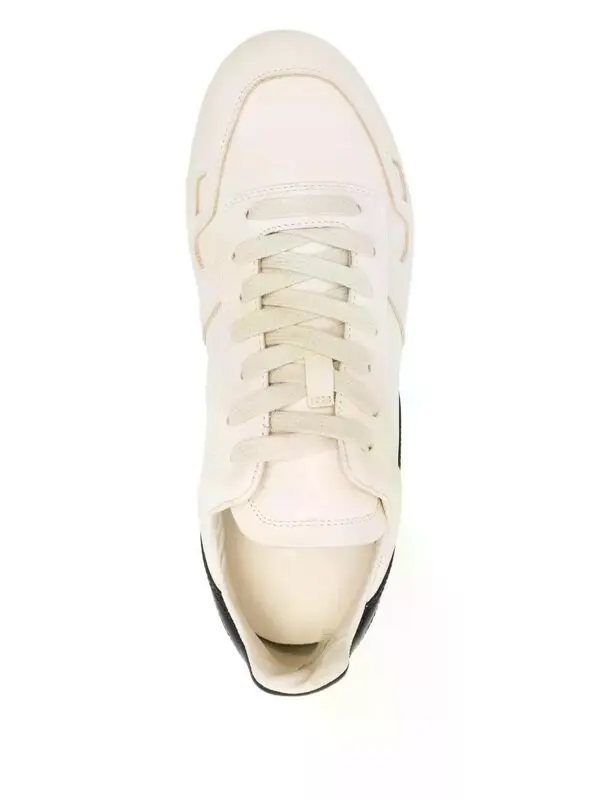 Rick Owens Leather Lace-up Sneakers - Neutrals